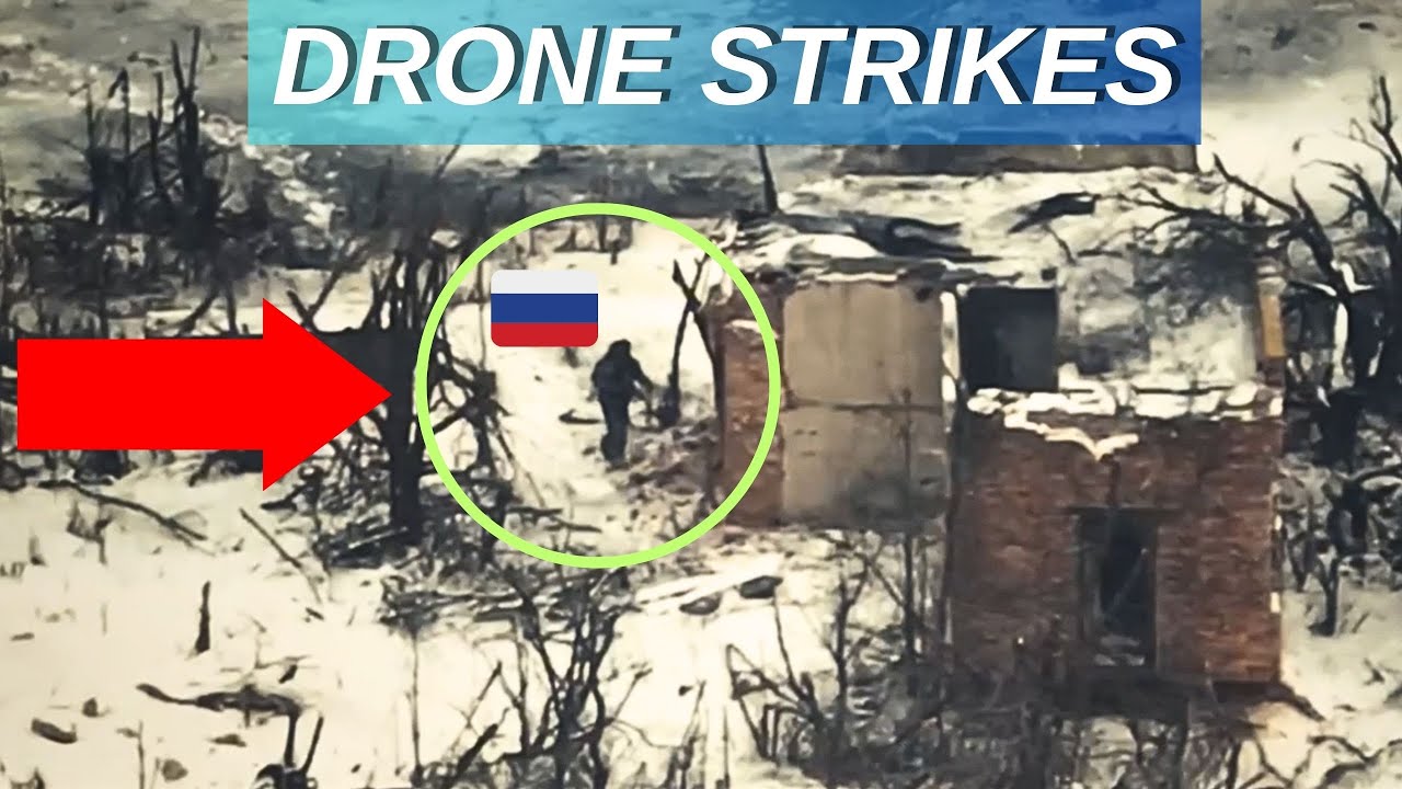 Ukrainian FPV drone strike annihilates Russian infantry - YouTube