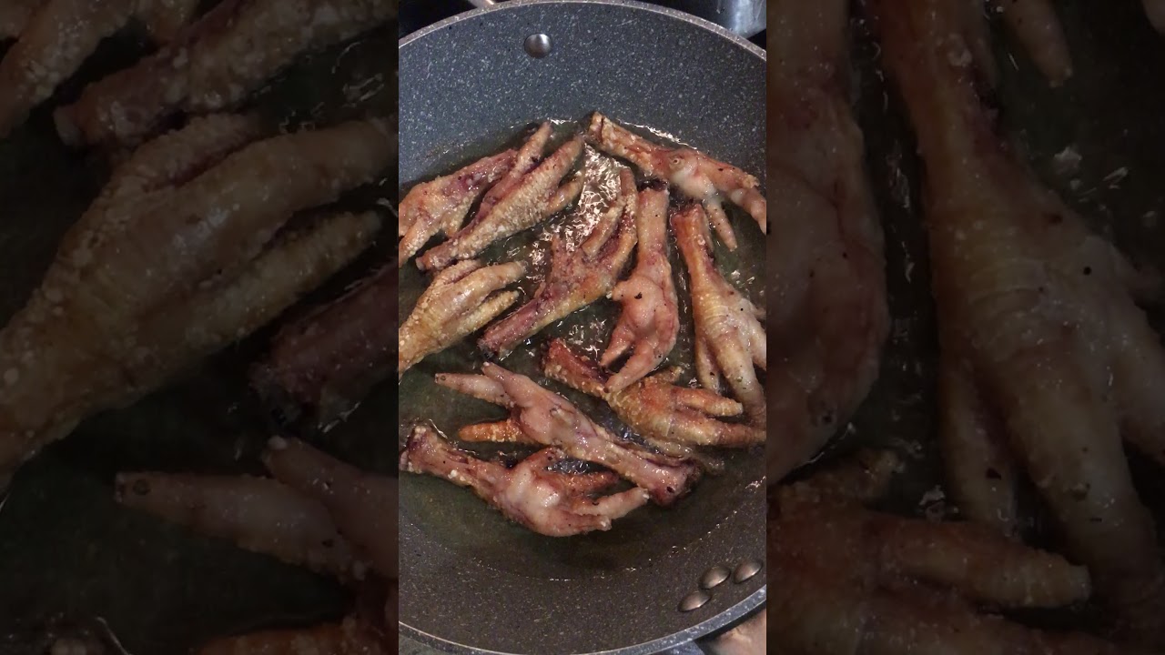Chicken Feet Frying Challenge | Frying Challenge Chicken Feet - YouTube