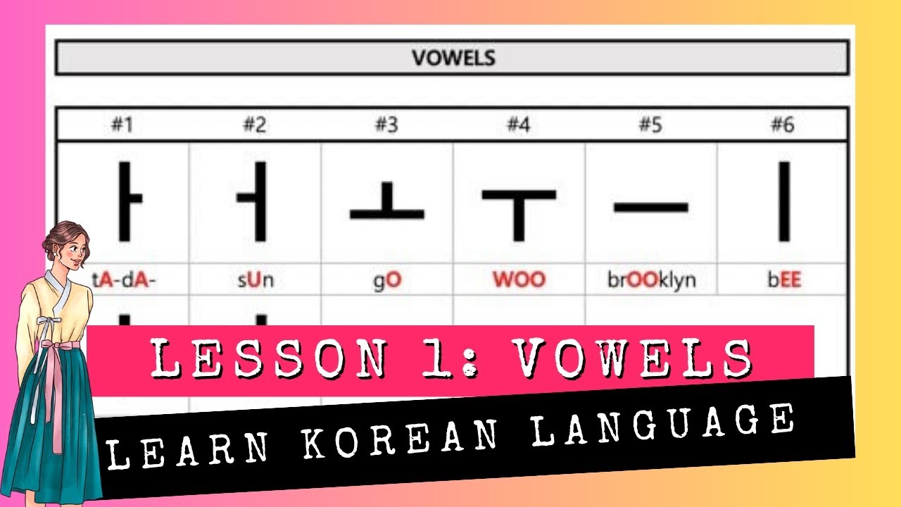 Lesson 1: KOREAN VOWELS - Tagalog - YouTube
