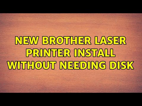 New Brother Laser Printer install without needing disk - YouTube
