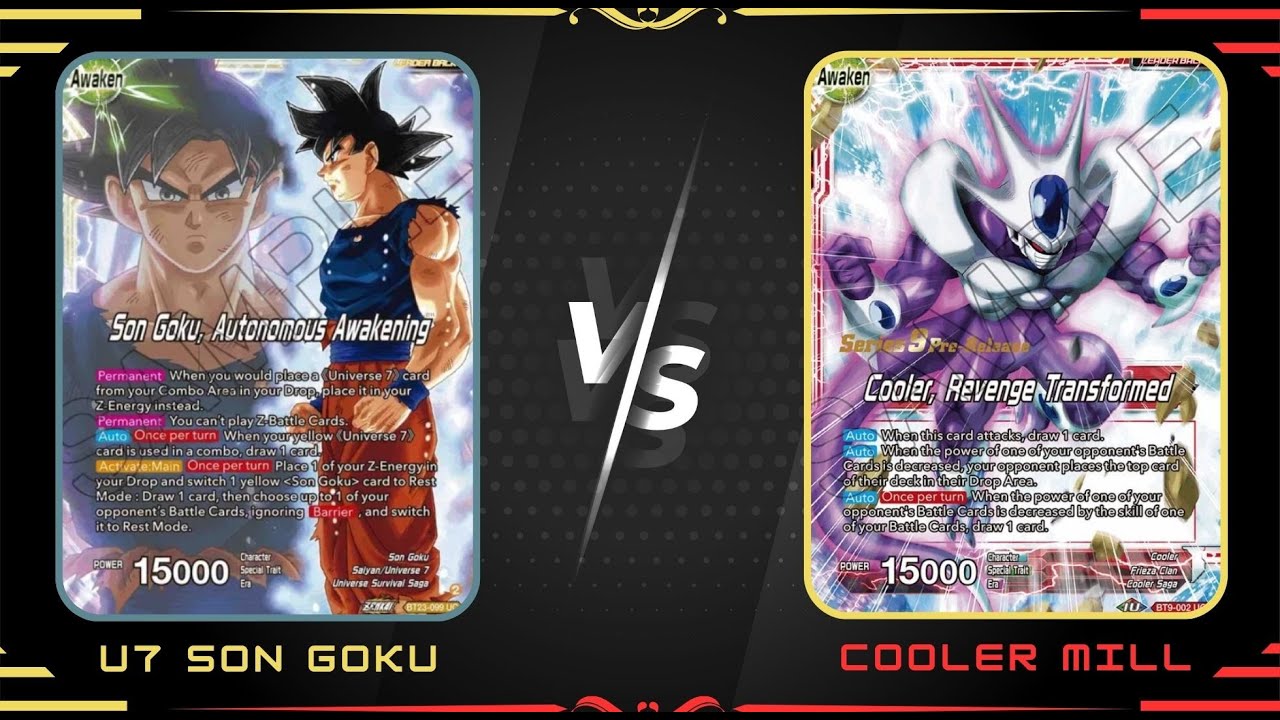 Universe 7 Son Goku vs Cooler Mill : Dragon Ball Super Masters Set 27 ...