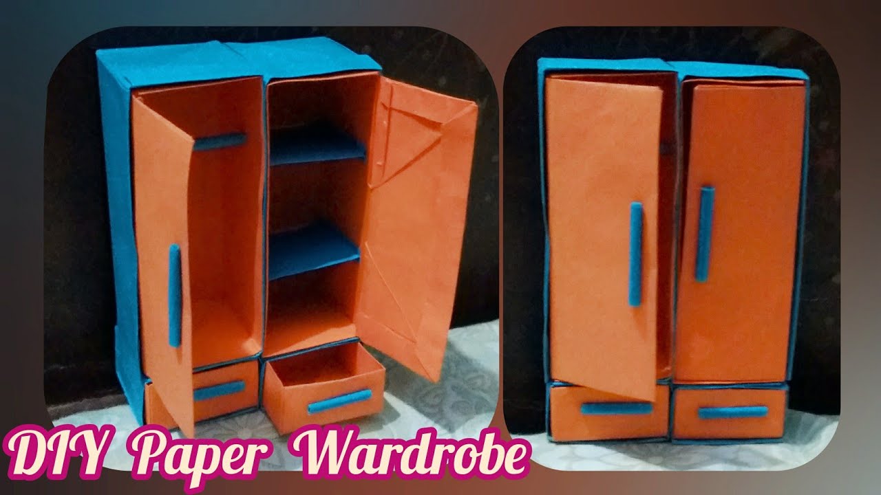 How to make a paper wardrobe | DIY Paper Cabinet #origami - YouTube