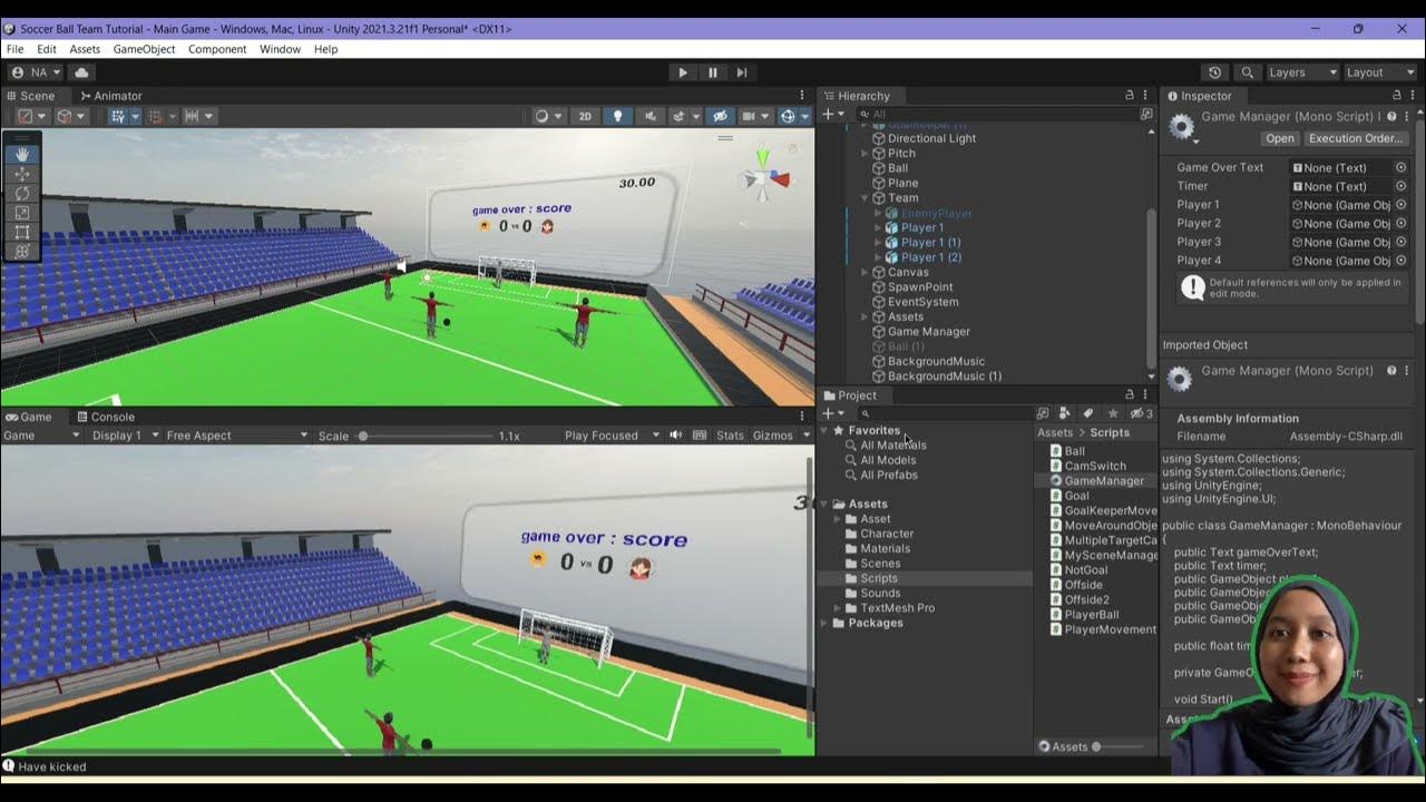 SECV4134: Football 3D Game Tutorial Unity - YouTube