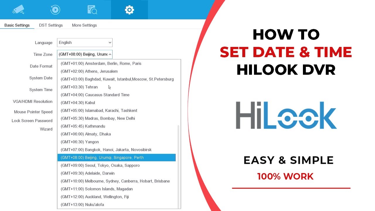 How To Set Date and Time on Hilook DVR Automatically - YouTube