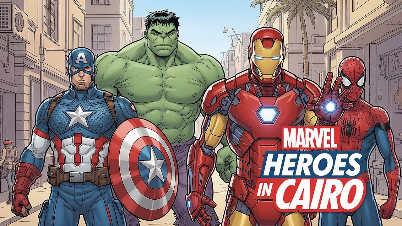 Marvel heroes in Cairo - YouTube