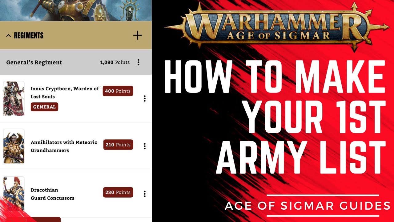 Build Your FIRST Age of Sigmar Army List Like a PRO! - YouTube