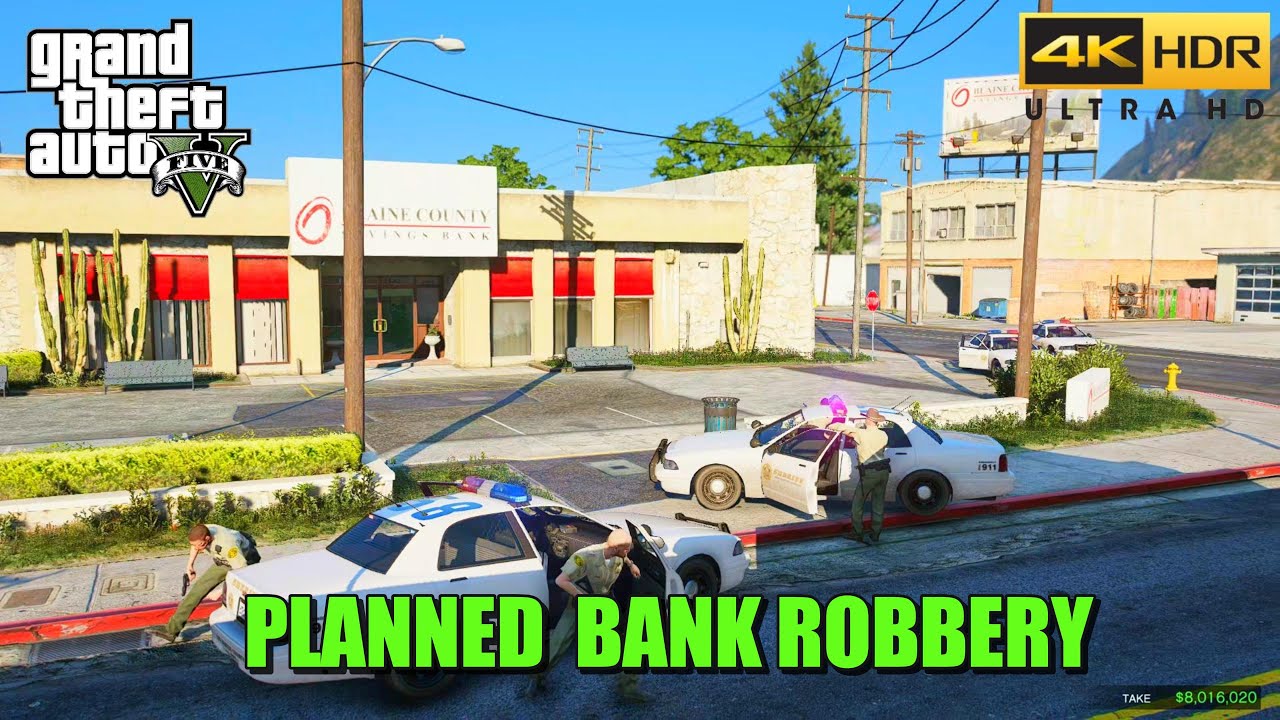 GTA 5 - FIB's PLANNED BANK ROBBERY MICHAEL & TREVOR FACING ARMY || 4K 60FPS - YouTube