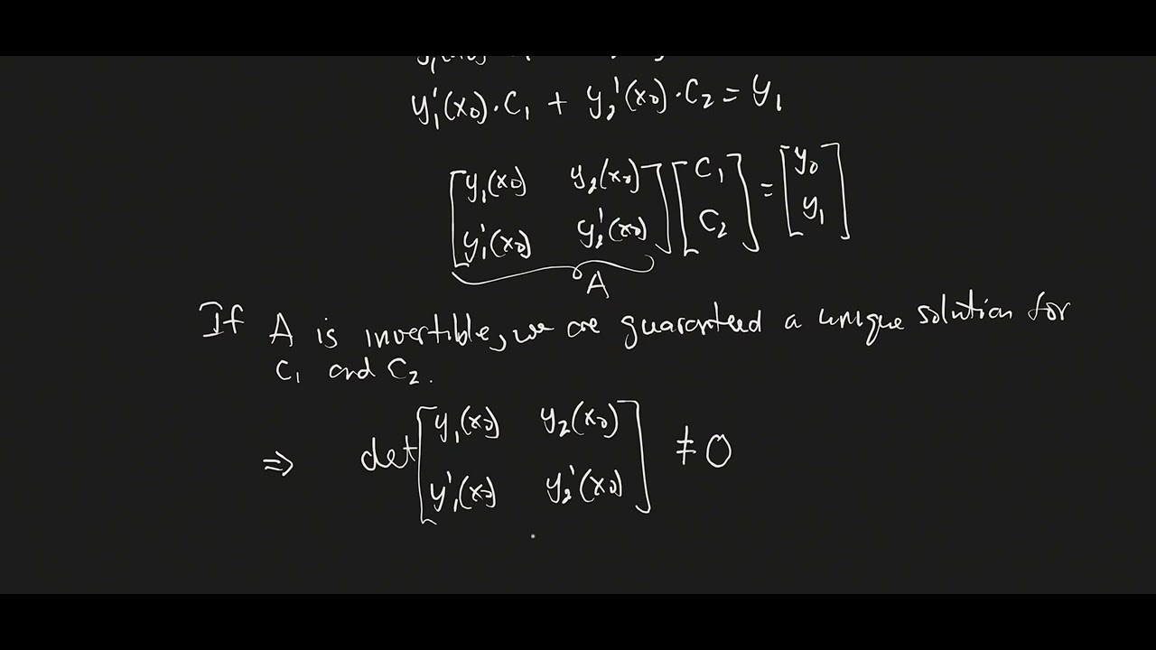25 Linear Independence Revisited Wronskian - YouTube