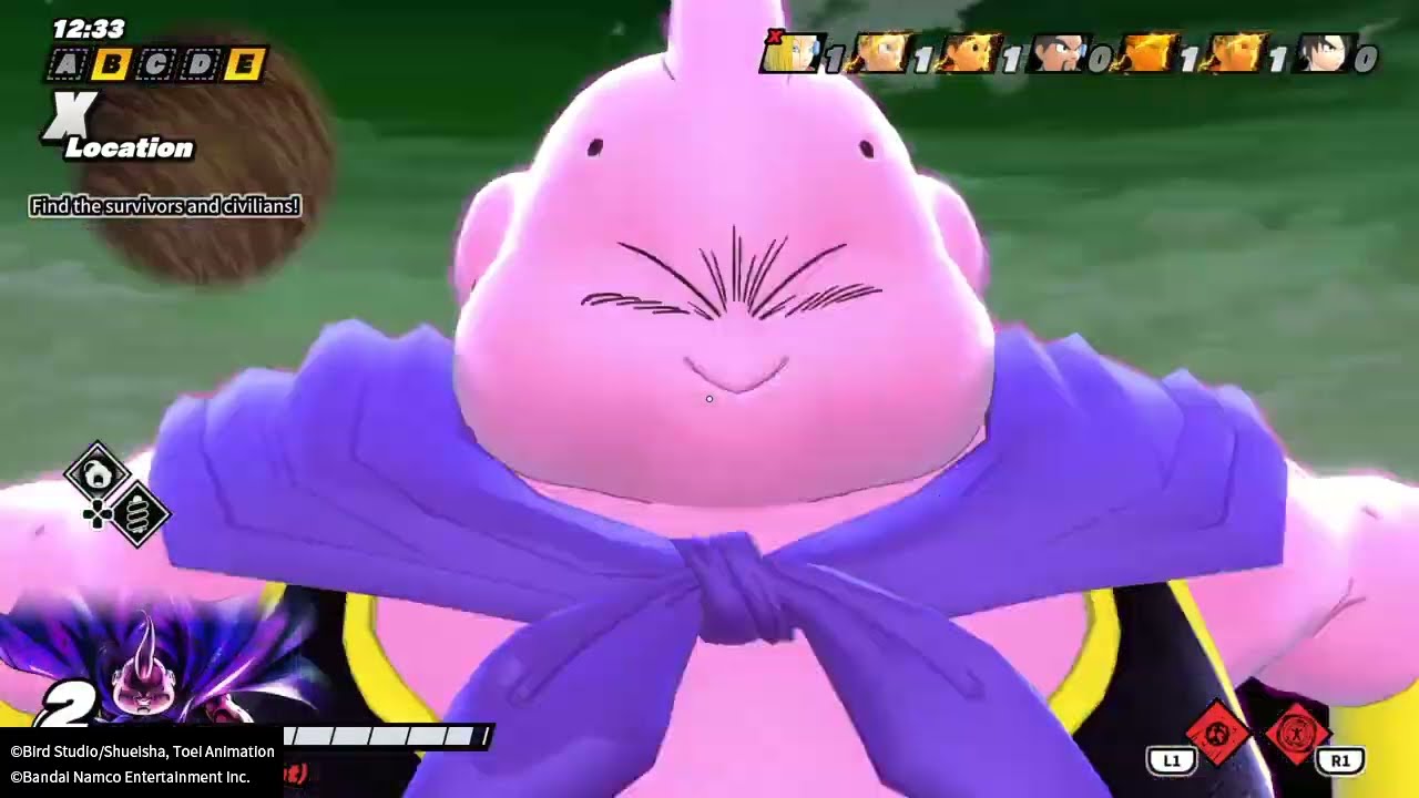 DRAGON BALL THE BREAKERS: Buu: And where are u going, the fun has just ...