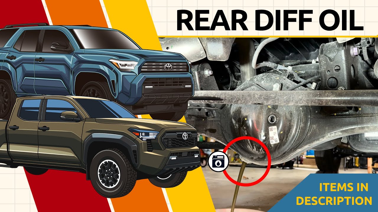DIY Rear Differential Oil Change - 4th Gen Tacoma 6th Gen 4Runner - YouTube