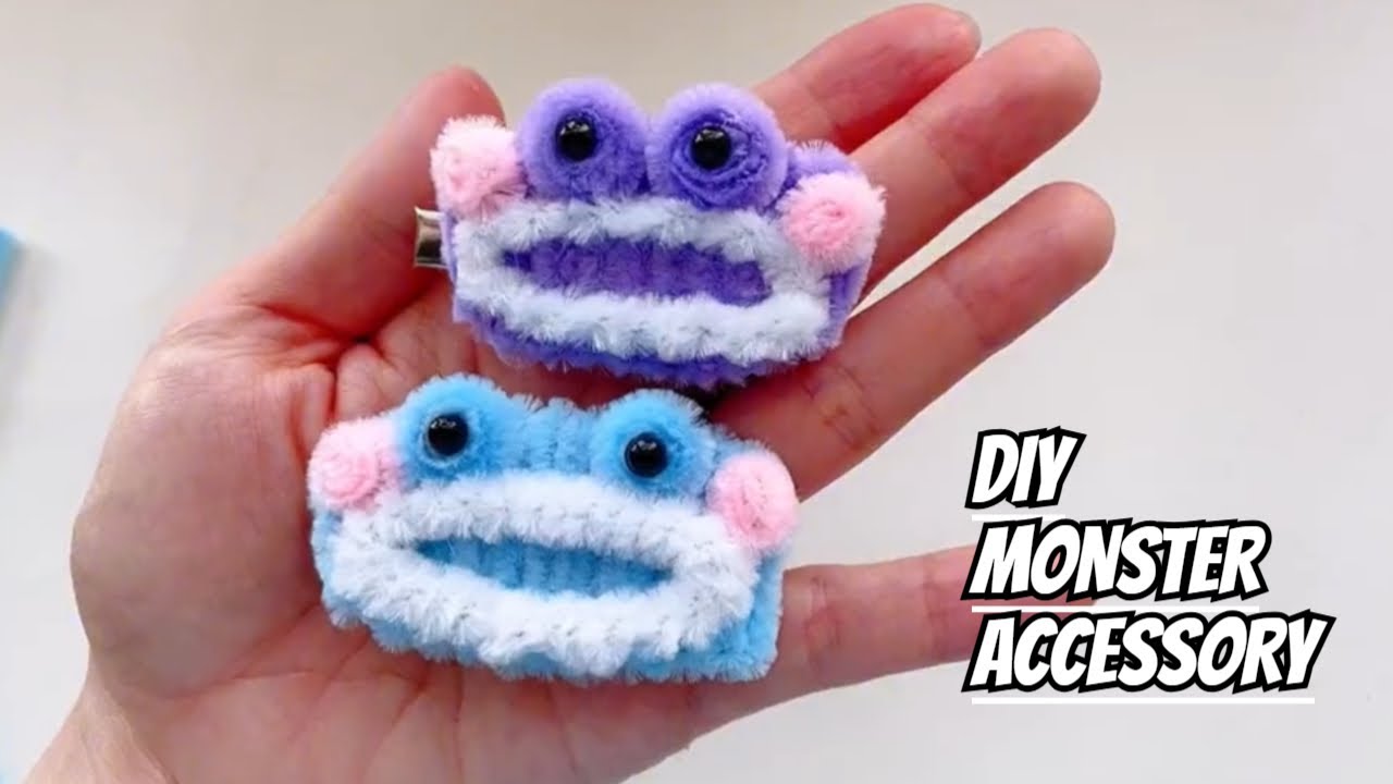 Pipe Cleaner Monster Hair Clip DIY - YouTube
