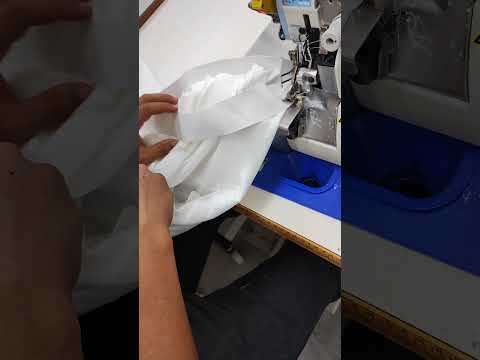 Wasiband elastic ready to overlock machine stitching polyester fabric ...