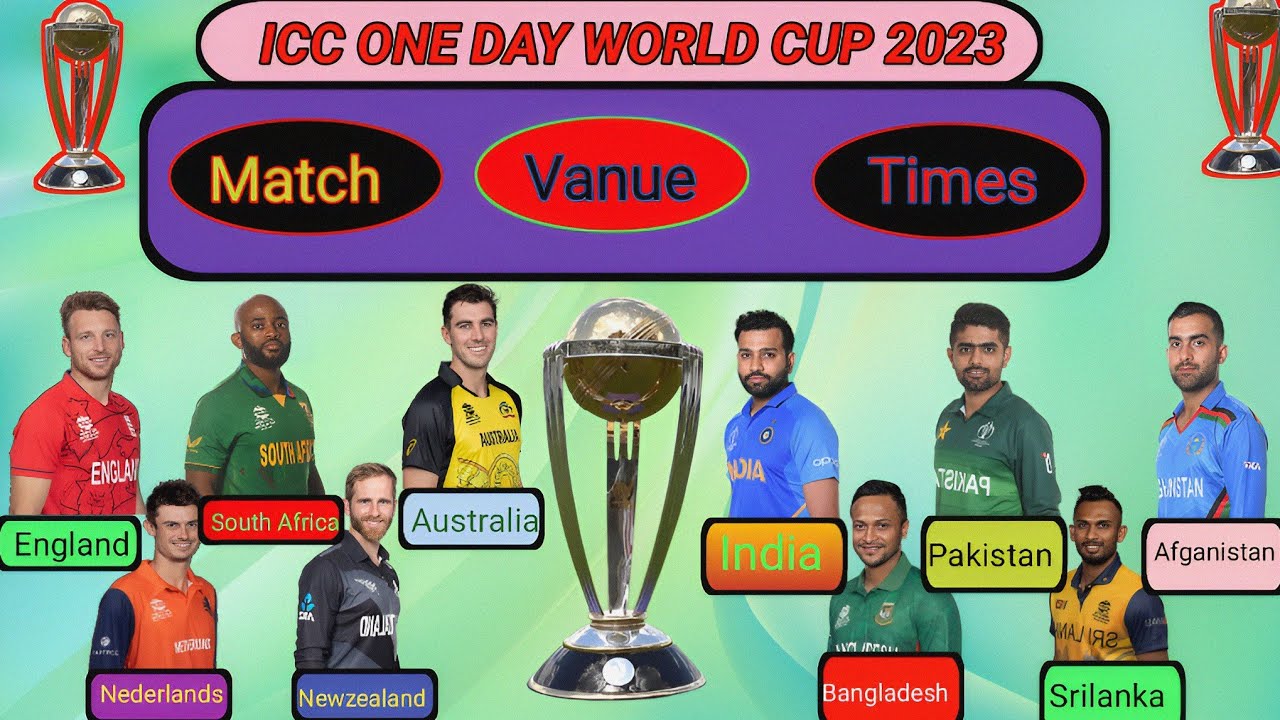 ODI world cup 2023 all matches #odiworldcup2023 #match #time #venue ...