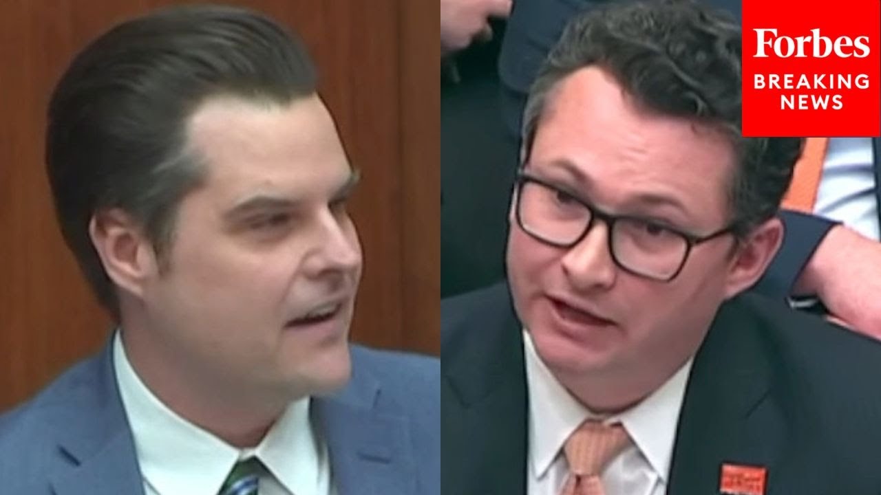'No One Elected You': Matt Gaetz Clashes With Dem Witness On ATF ...