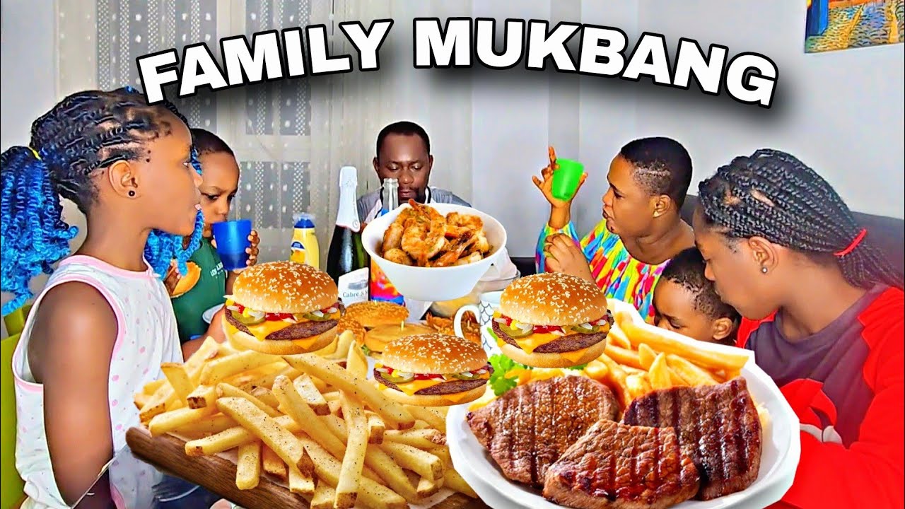 FAMILY MUKBANG INTO 2025, FRIES, PORK, BURGERS, DRINKS, MORE, MUKBANG ...