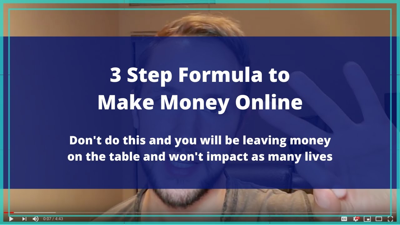 The 3 Steps to Making Money Online - YouTube