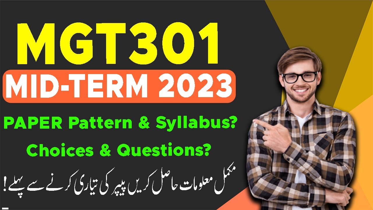 Mgt301 Midterm Preparation 2023 | Paper Pattern and Complete details ...
