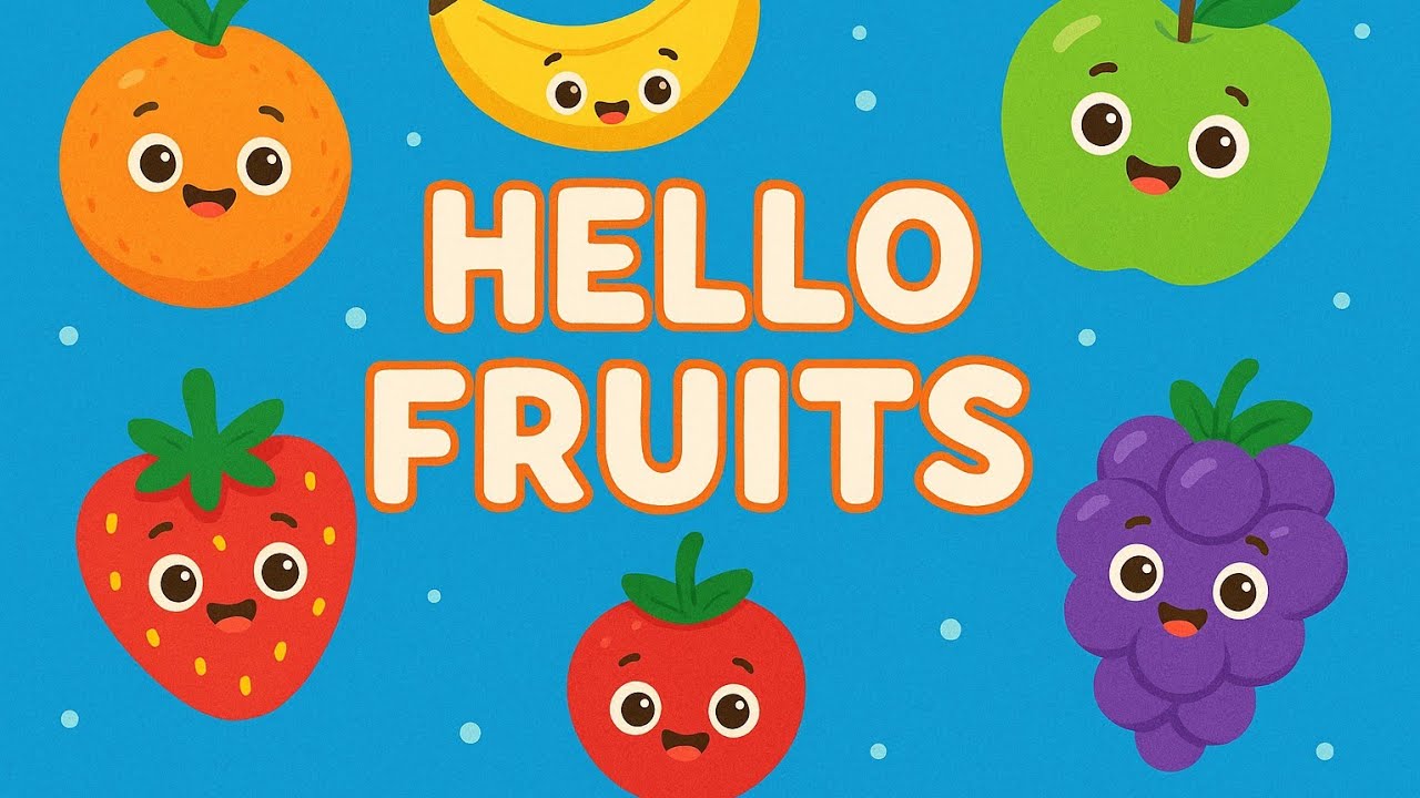 Fun Fruit Song for Toddlers 🍌🍎 | Learn Fruit Names for Kids with Cute ...