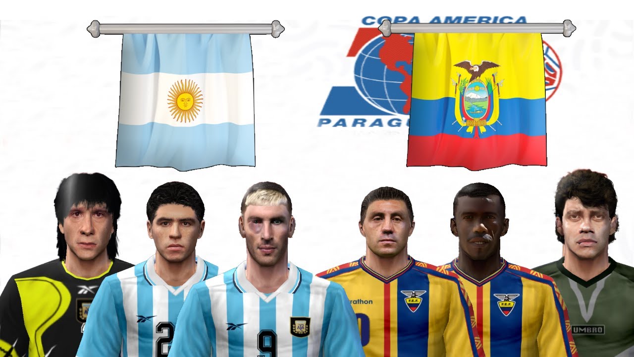 🏆 PATCH COPA AMÉRICA 99' DELUXE! ARGENTINA X EQUADOR - PRO EVOLUTION ...