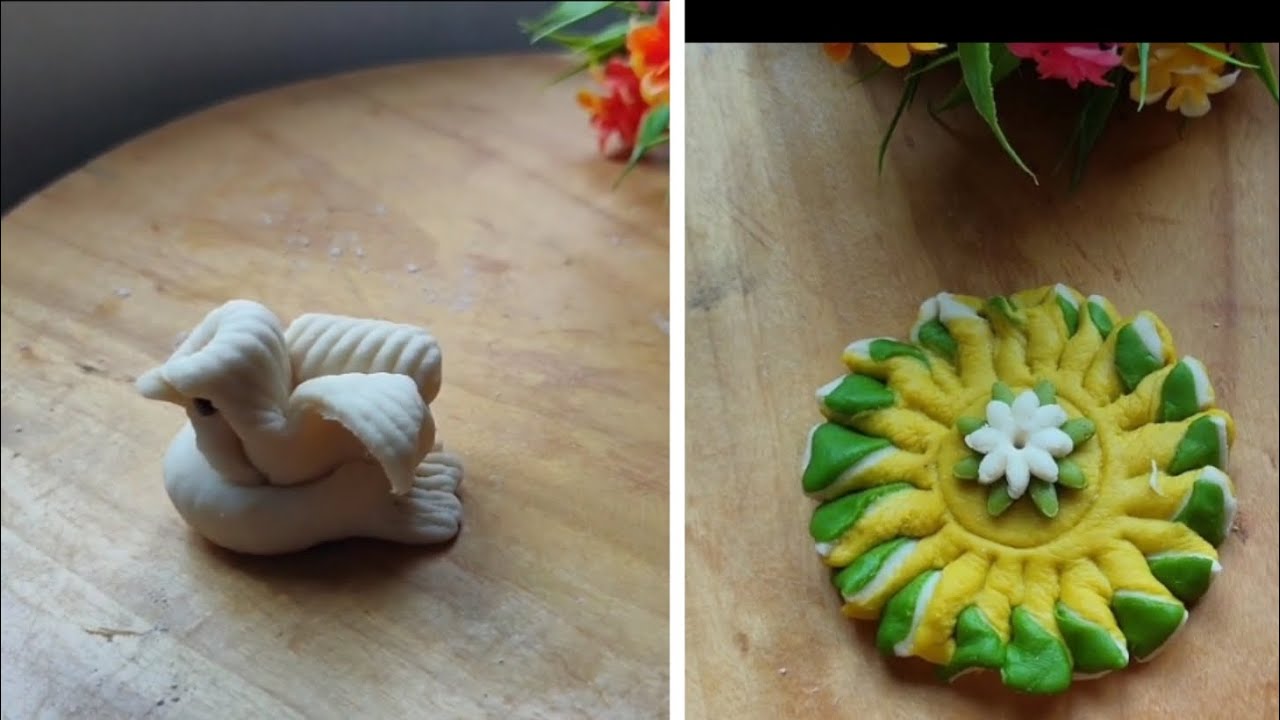 Dumplings Design / Deepas Kitchen / Clay Art - YouTube
