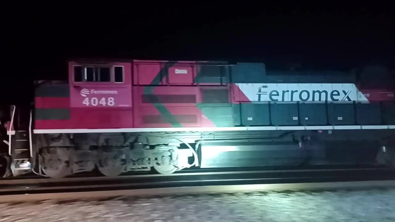 EMD FORCES! FERROMEX #4048 + 5 BNSF #7377 returns NS 240 /Norfolk ...