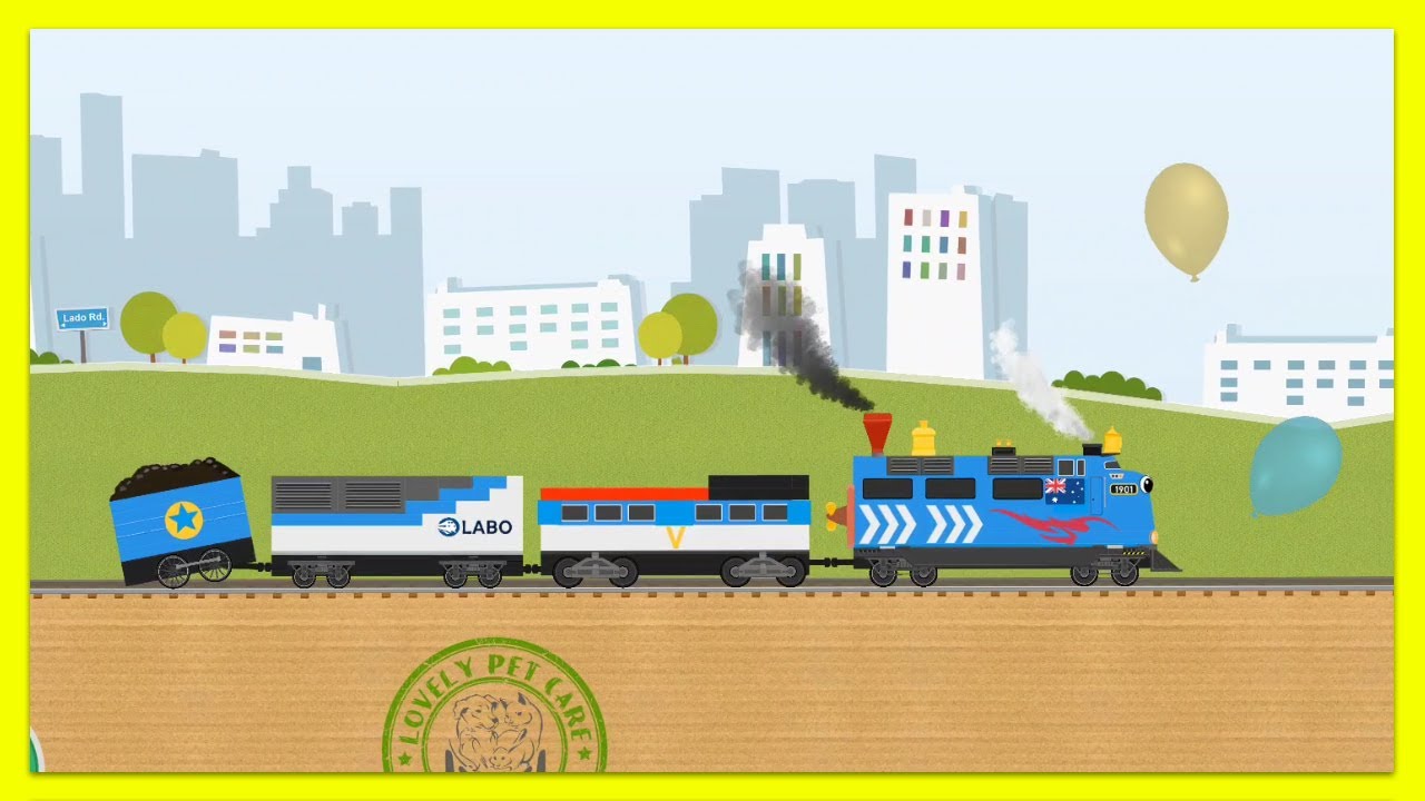 Labo Brick Train #953 Blue Steam Train - YouTube