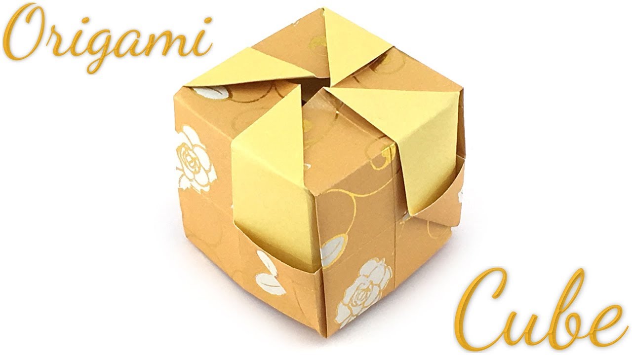 Fancy Origami Cube Tutorial (Hyo Ahn) - YouTube