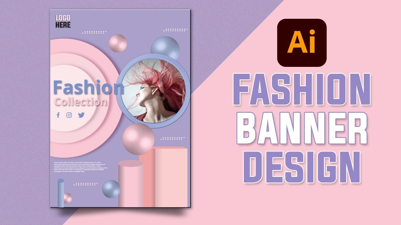 Illustrator CC Tutorial | Adobe Illustrator | Fashion Banners Design ...