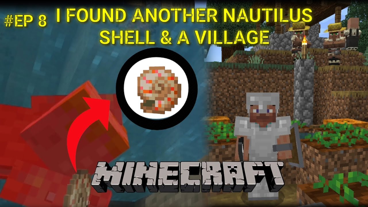 I FOUND ANOTHER *NAUTILUS SHELL* & *A VILLAGE* | MINECRAFT WORLD 2.0 ...