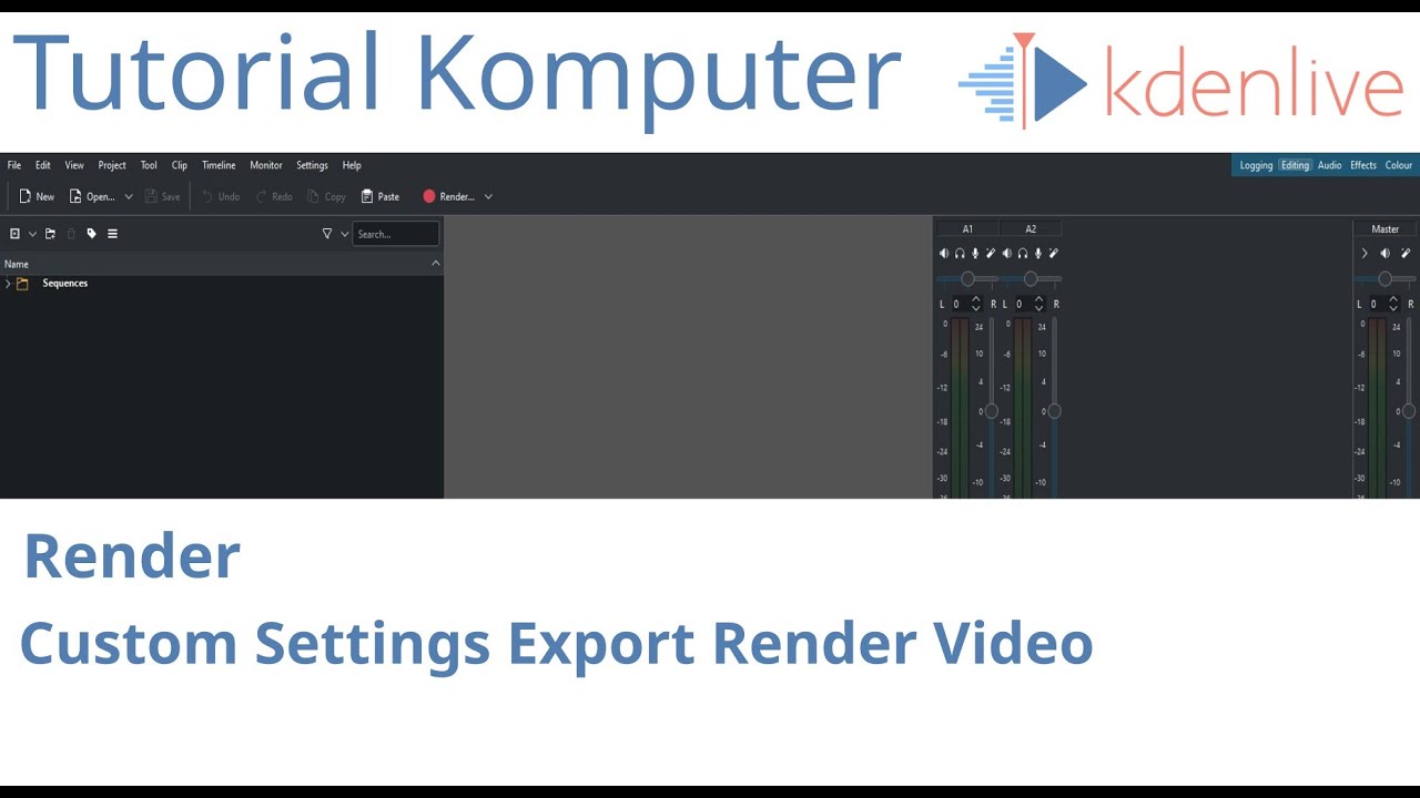 Tutorial Kdenlive Cara Pengaturan Custom Export Render Video - YouTube