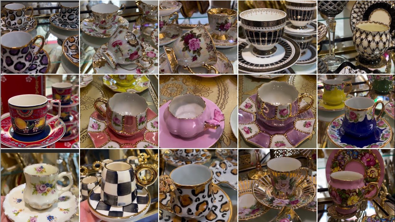 #2024 😍Stylish Tea Cups Design Collection Antique Designs of Tea Cups ...