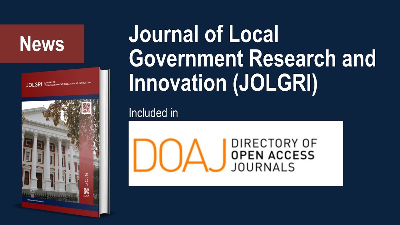 Journal of Local Government Research and Innovation (JOLGRI) accepted ...