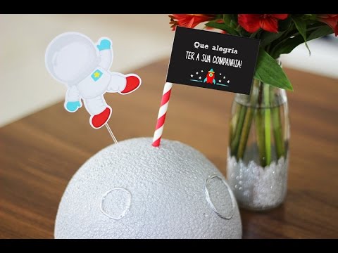 Como fazer uma lua de isopor para decorar - YouTube