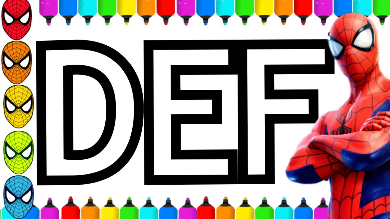 Learn Alphabet a to z with Words - Colouring and Drawing for kids ...