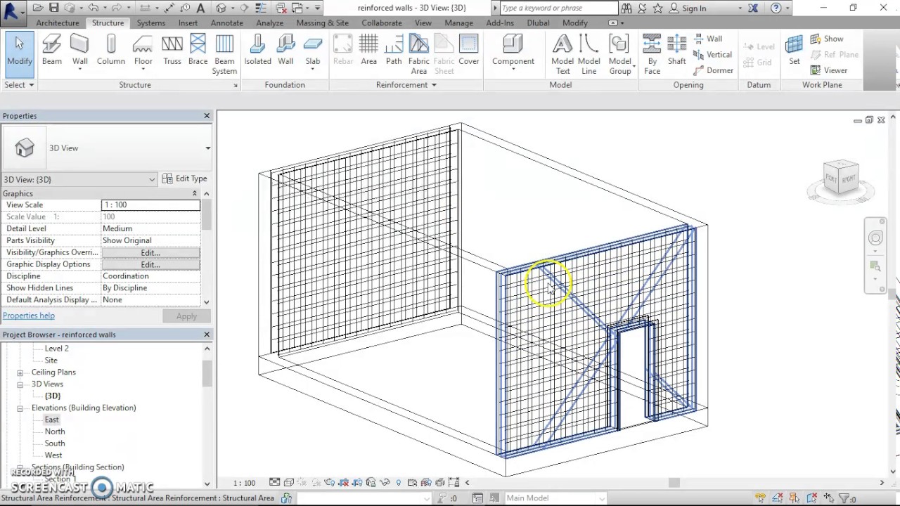 Revit Architecture Video Tutorial - Reinforced walls - YouTube