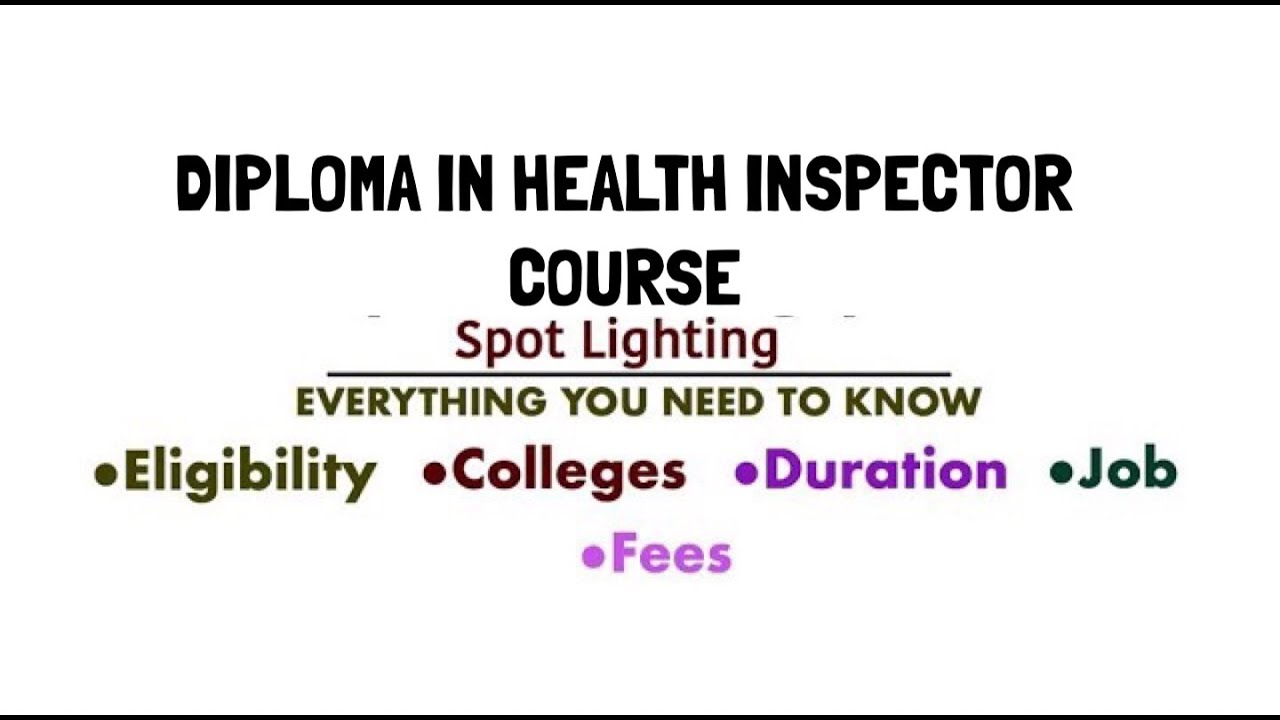Diploma in Health Inspector Course | Scope | Admission | Eligibility ...