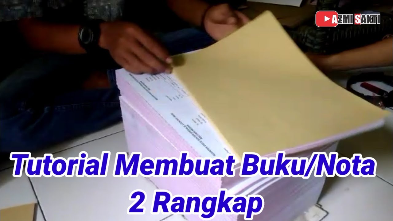 Tutorial Membuat Buku atau Nota 2 Rangkap - YouTube