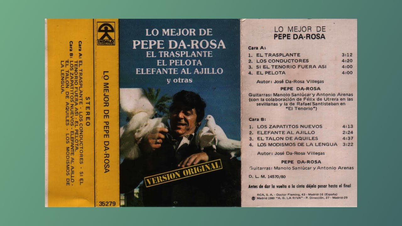 lo mejor de PEPE DA ROSA, el trasplante, 1990, cassette completo - YouTube