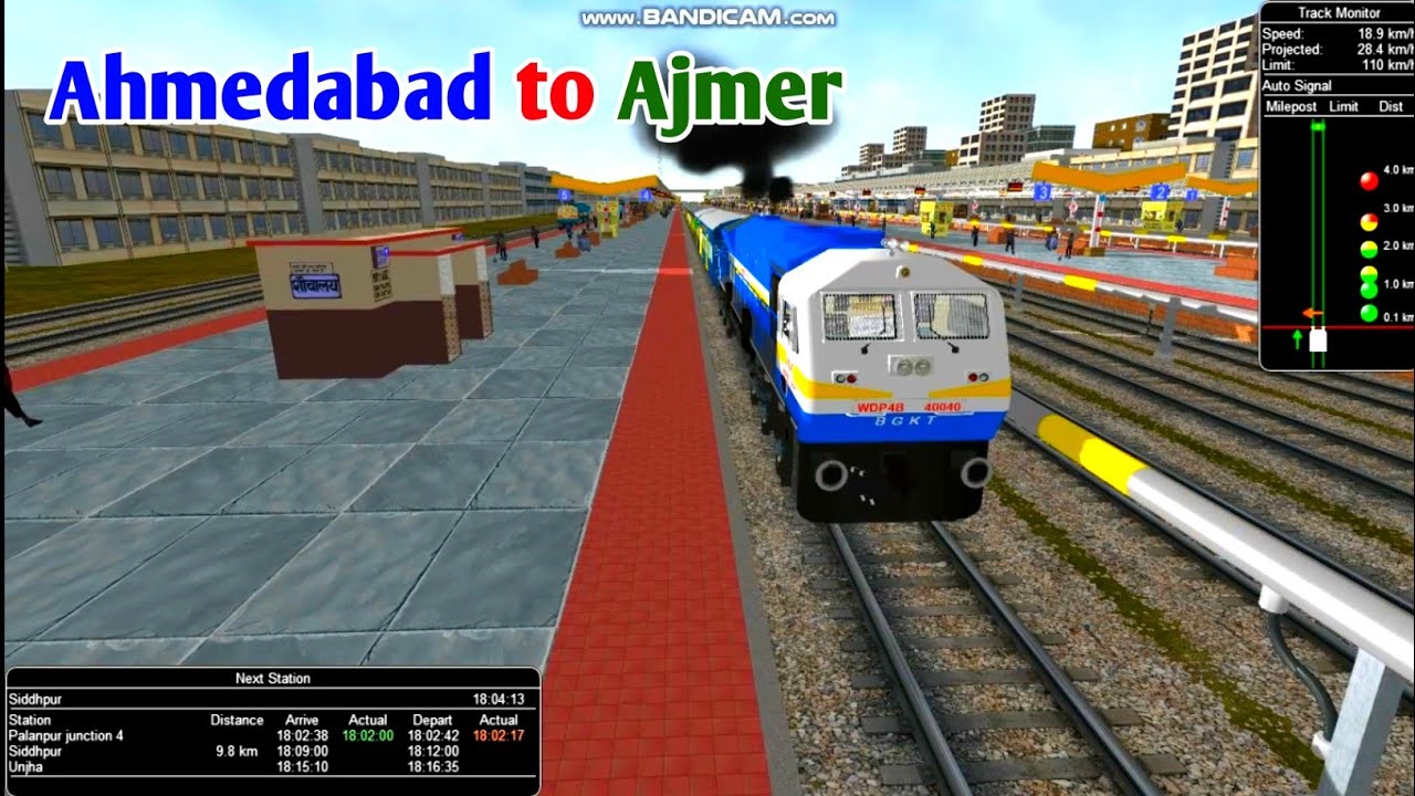 Microsoft Train Simulator | MSTS | Ahmedabad to Ajmer | Indian Railways ...