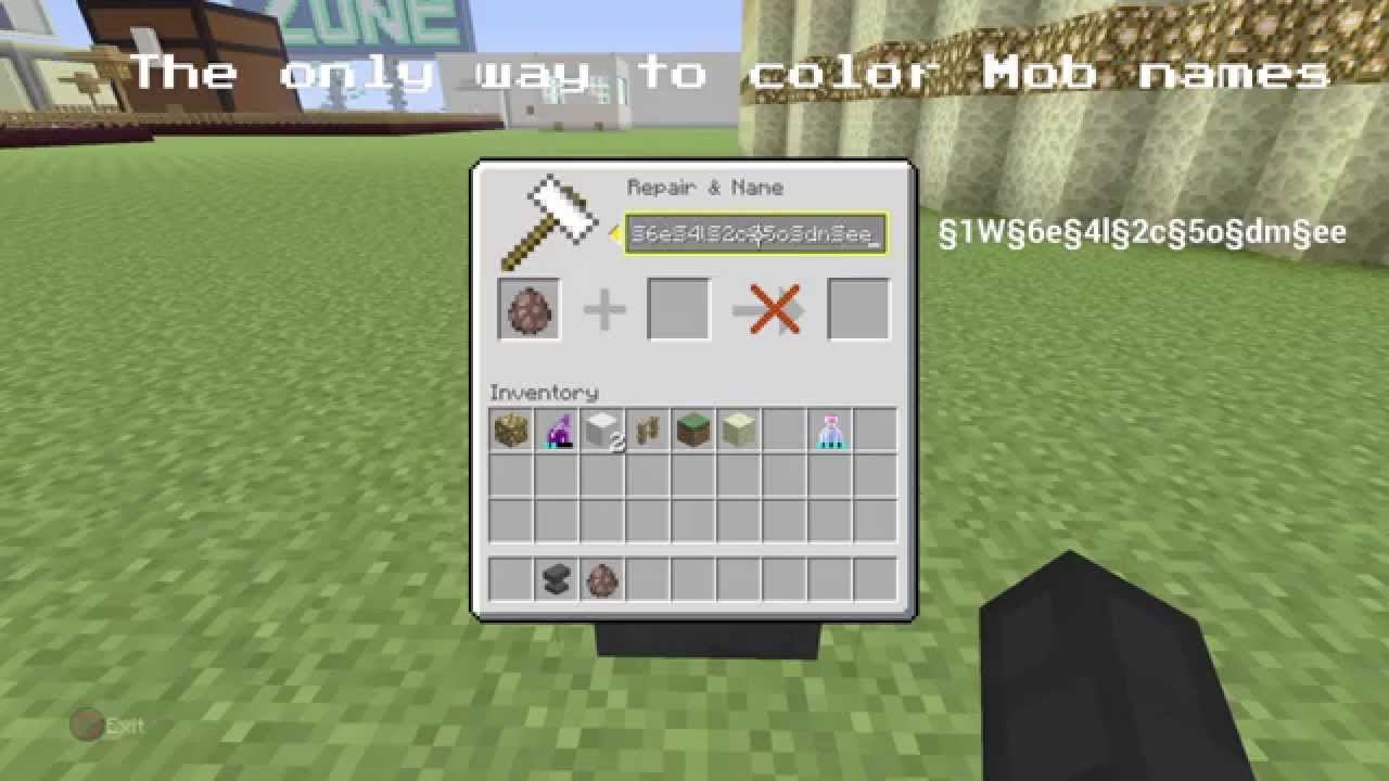 Minecraft PS4 Tutorial - Colored Names - YouTube