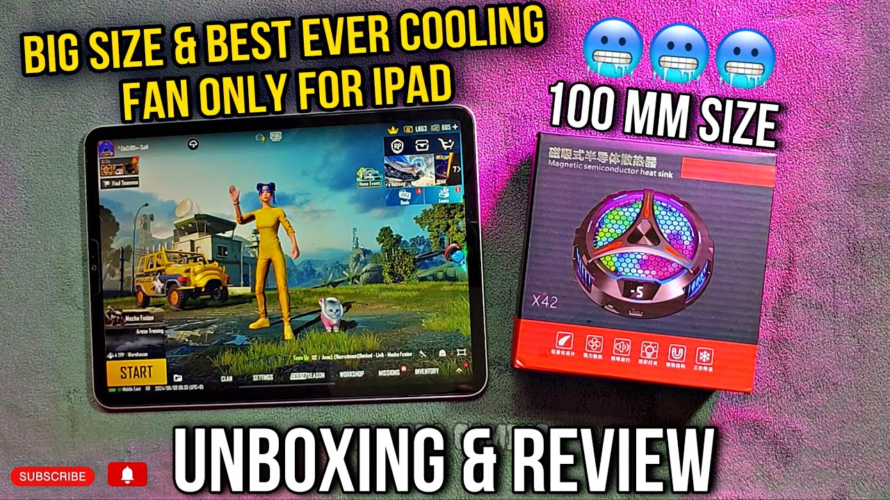 BIG SIZE Best Ever Cooling Fan For iPad | X42 Cooling Fan Unboxing ...