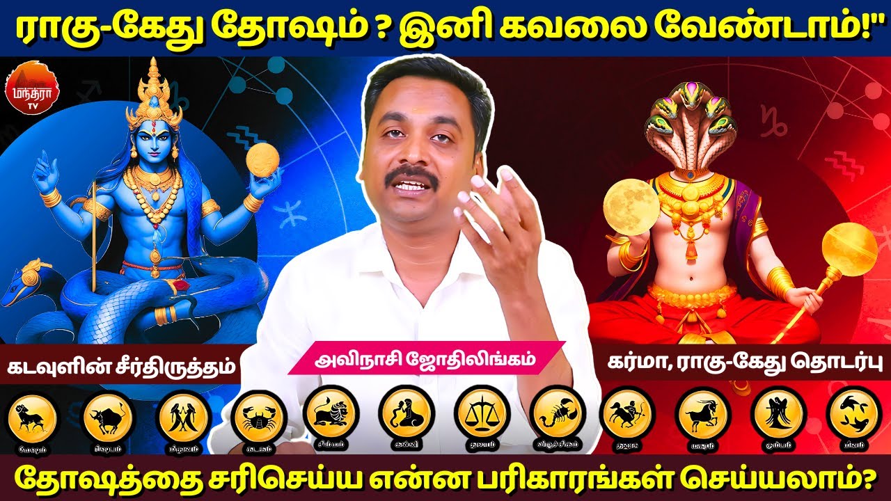 ராகு-கேது தோஷம் ? இனி கவலை வேண்டாம்!" | Avinashi Jothilingam ...