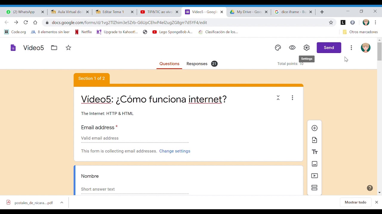 Editor de texto con vídeo incrustado - YouTube