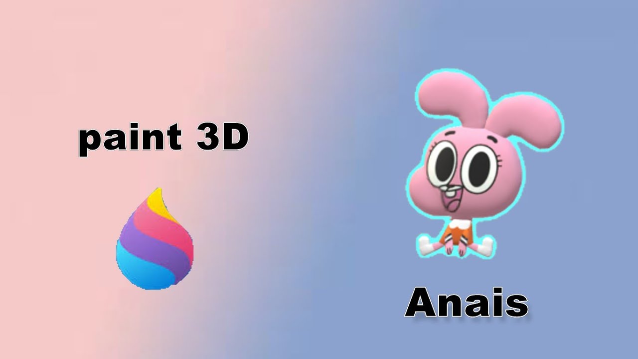 How to draw a 3D Anais model - YouTube