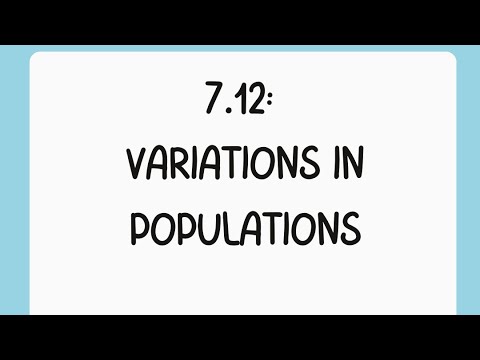 AP Bio Topic 7.12 TikTok: Variations in Populations - YouTube