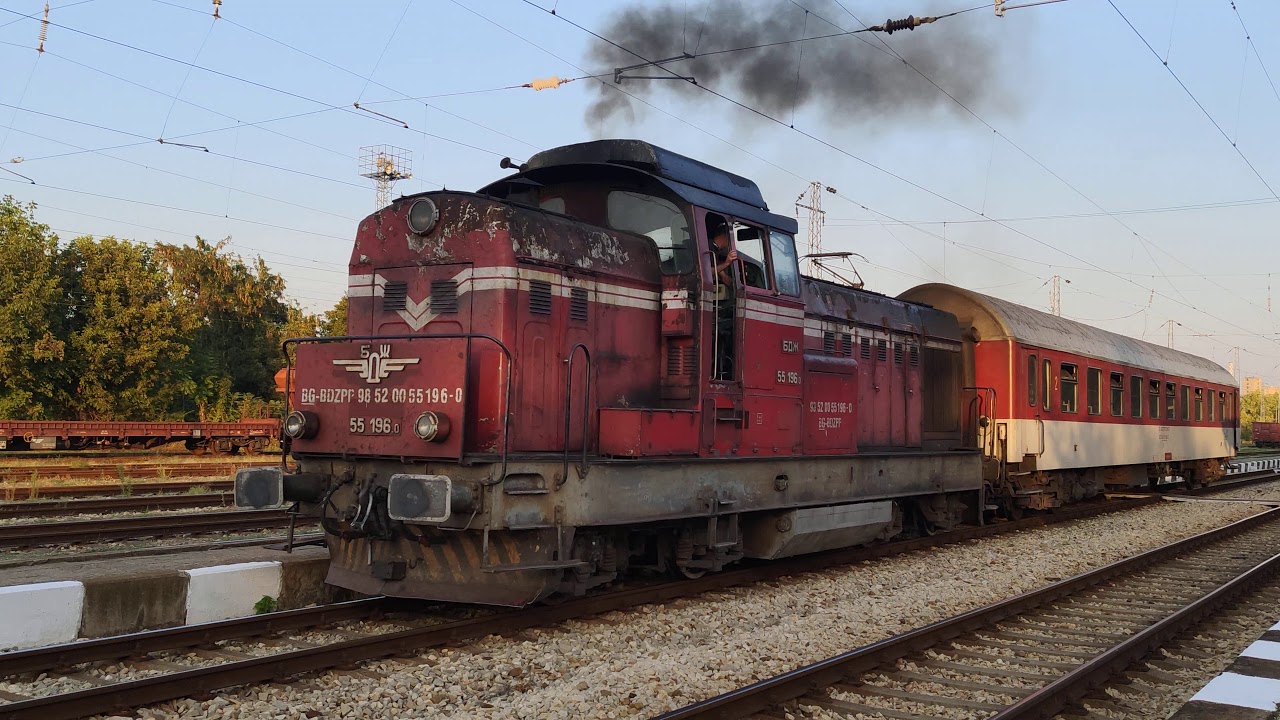 Trainspotting view Bulgaria: 🎥BDZ 55 196 (LDH125) with train 23208 ...