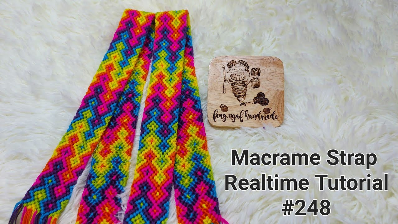 Macrame Strap Real Time Tutorial #248 - YouTube