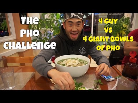 The Pho Challenge | 4 Men vs. 4 Giant Bowls of Pho - YouTube