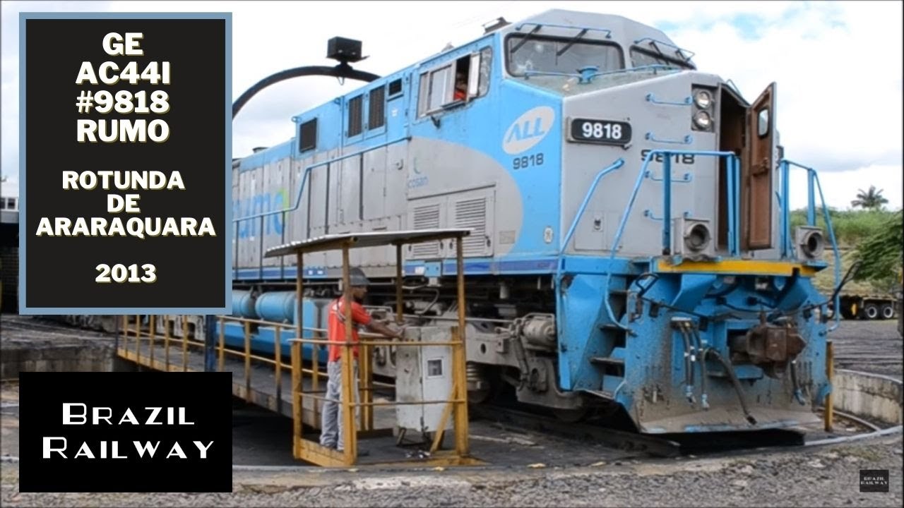 GE AC44i 9818 Rumo - Rotunda de Araraquara - YouTube