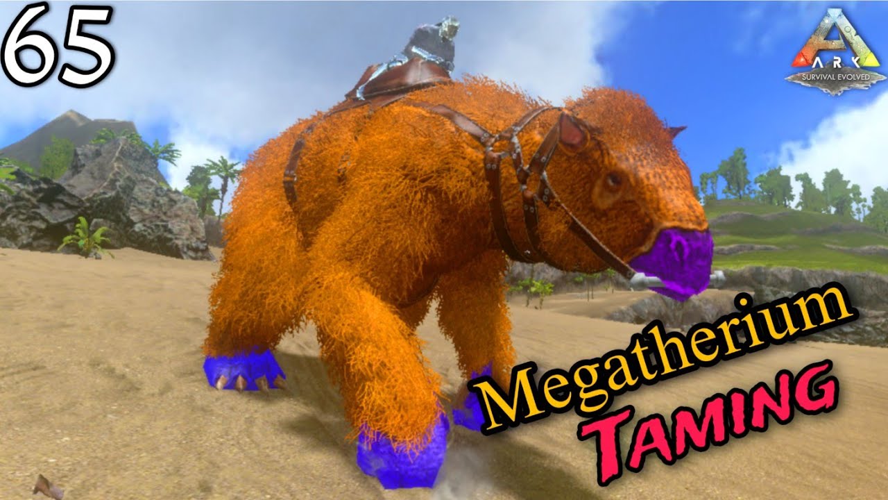 Taming megatherium (S1E65) Ark survival evolved mobile in telugu - YouTube